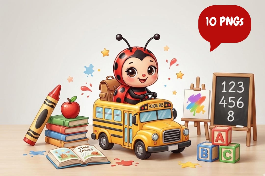 Ladybug Clipart Red Bug PNG Set Watercolor Insects Digital Download - Etsy