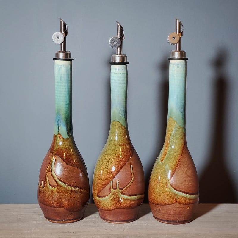 Small Blue Pottery Houses - Etsy