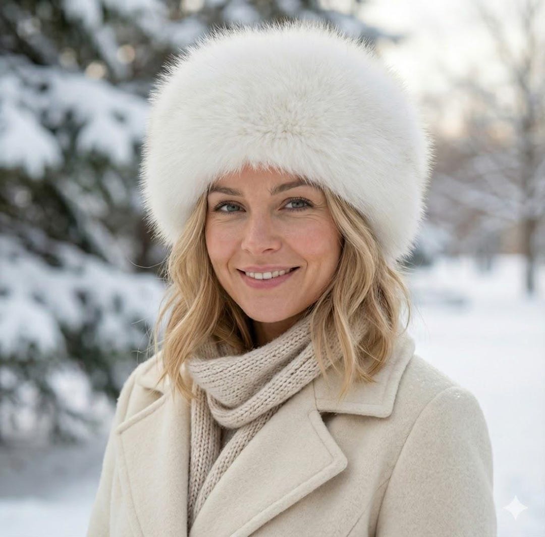 Chapeau cosaque en fourrure de luxe - Ouchanka russe en peluche pour ...