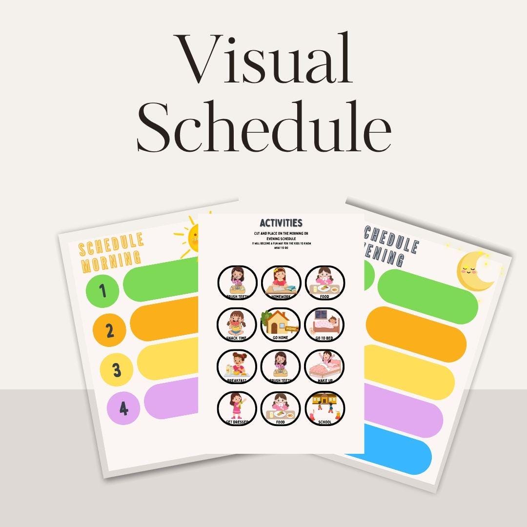 Visual Schedule for Children - Etsy