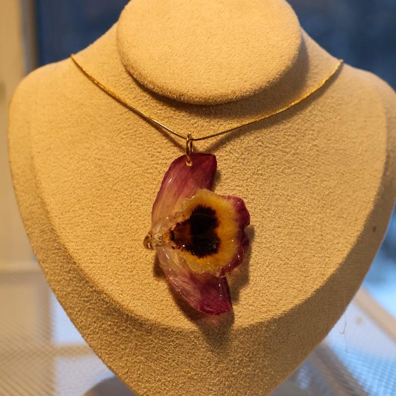 Purple Orchids Necklace - Etsy