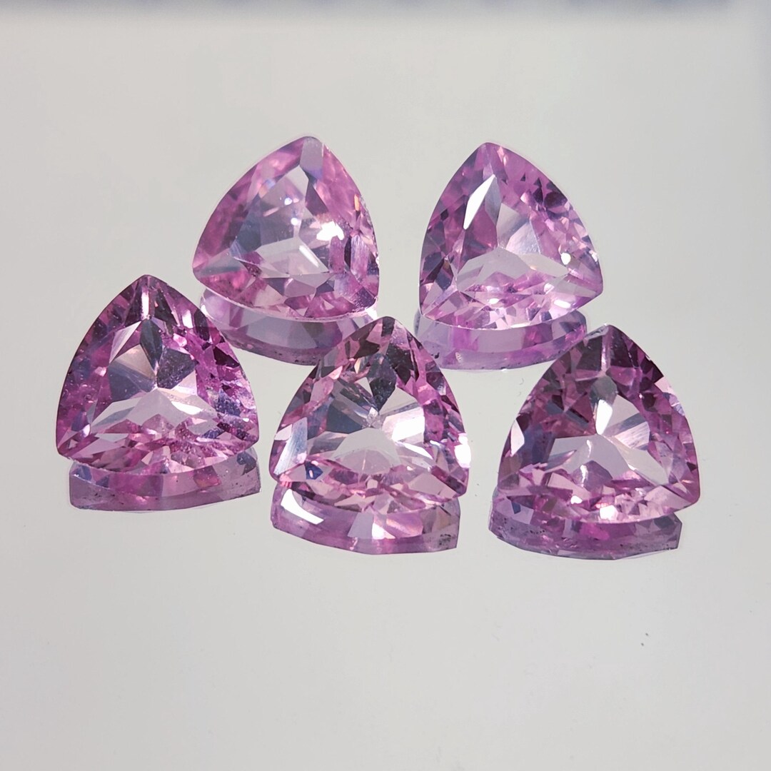 Padparadscha Sapphire 10x10 Mm Trillion Cut Loose Gemstone | Rare ...