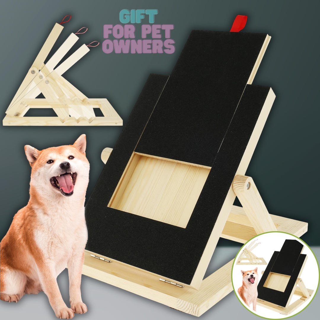 Dog Scratch Board Nail File With Stand & 2 Sandpapers - Nail Trimming ...