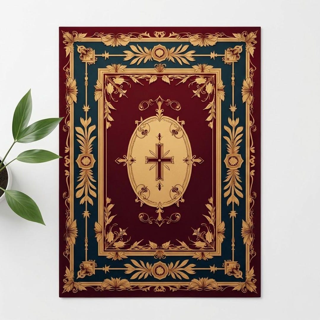 Christian Prayer Rug, Velvet Kneeling Mat, Catholic Altar Decor, Pastor ...