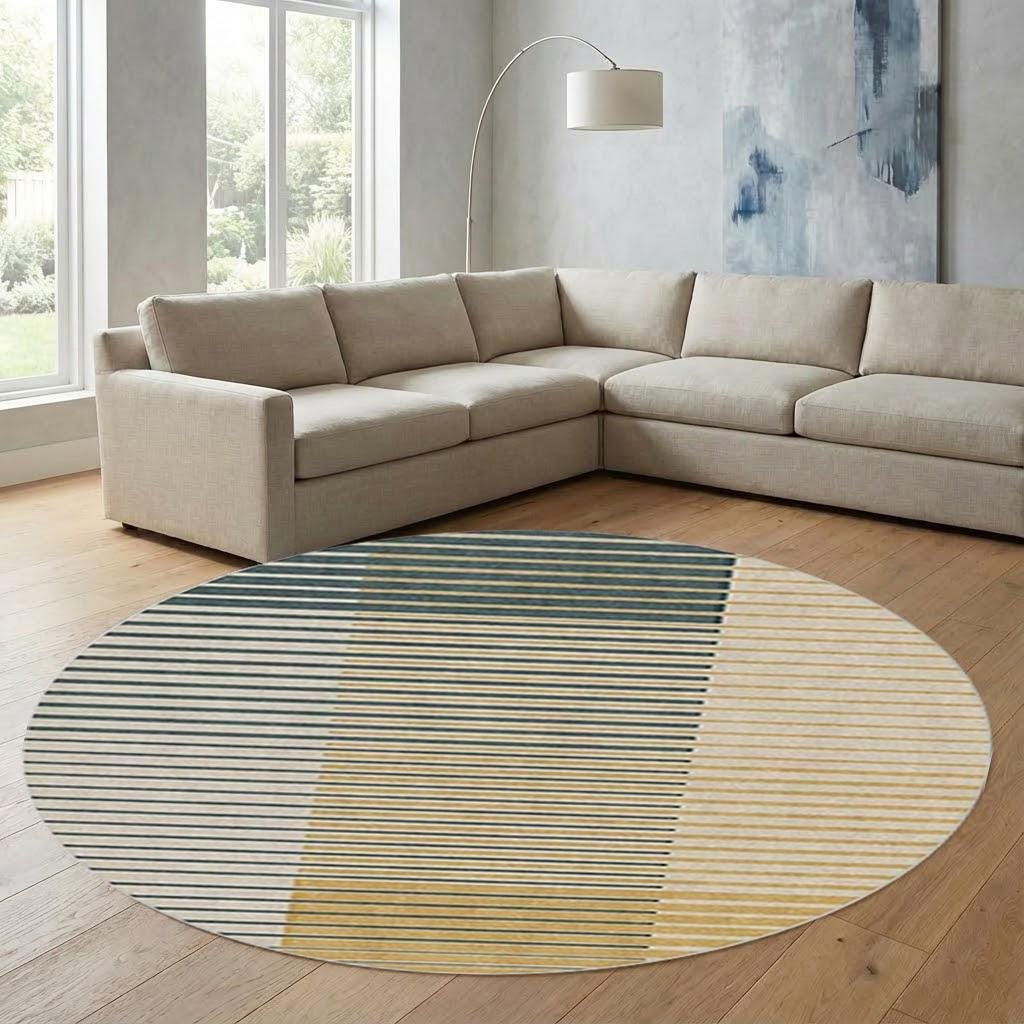 Mid Century Modern Round Rug, Geometric Japandi Circle Area Rug ...