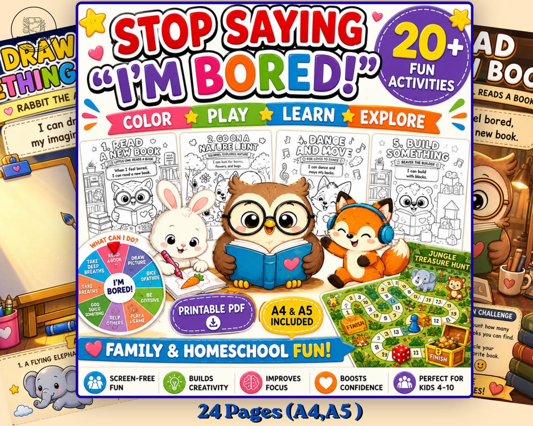 Boredom Buster Activity Bundle for Kids | Homeschool & Classroom ...