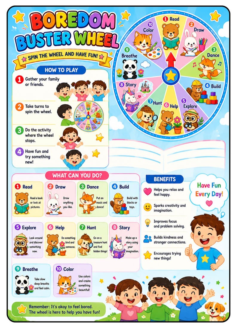 Boredom Buster Activity Bundle for Kids | Homeschool & Classroom ...