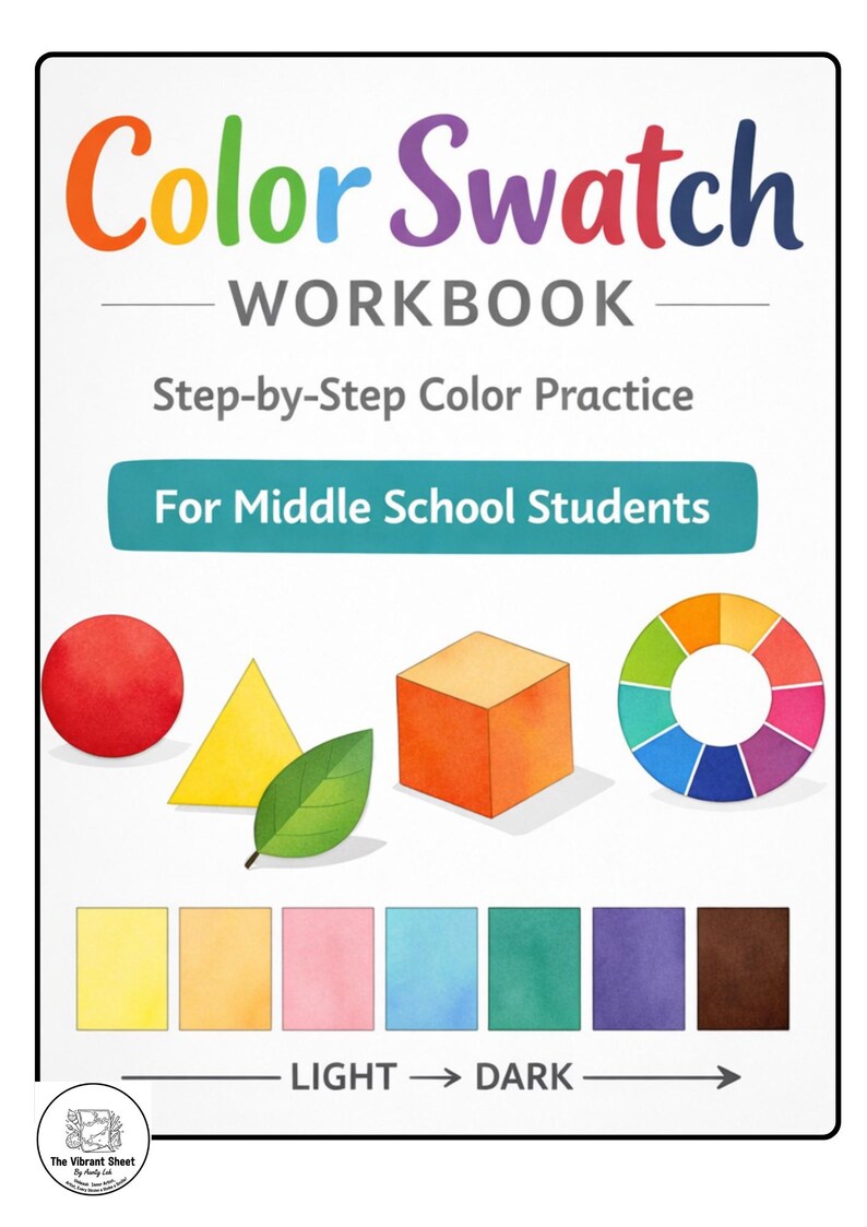 Printable Color Swatch Workbook, Systematic Shading Practice Sheets for ...