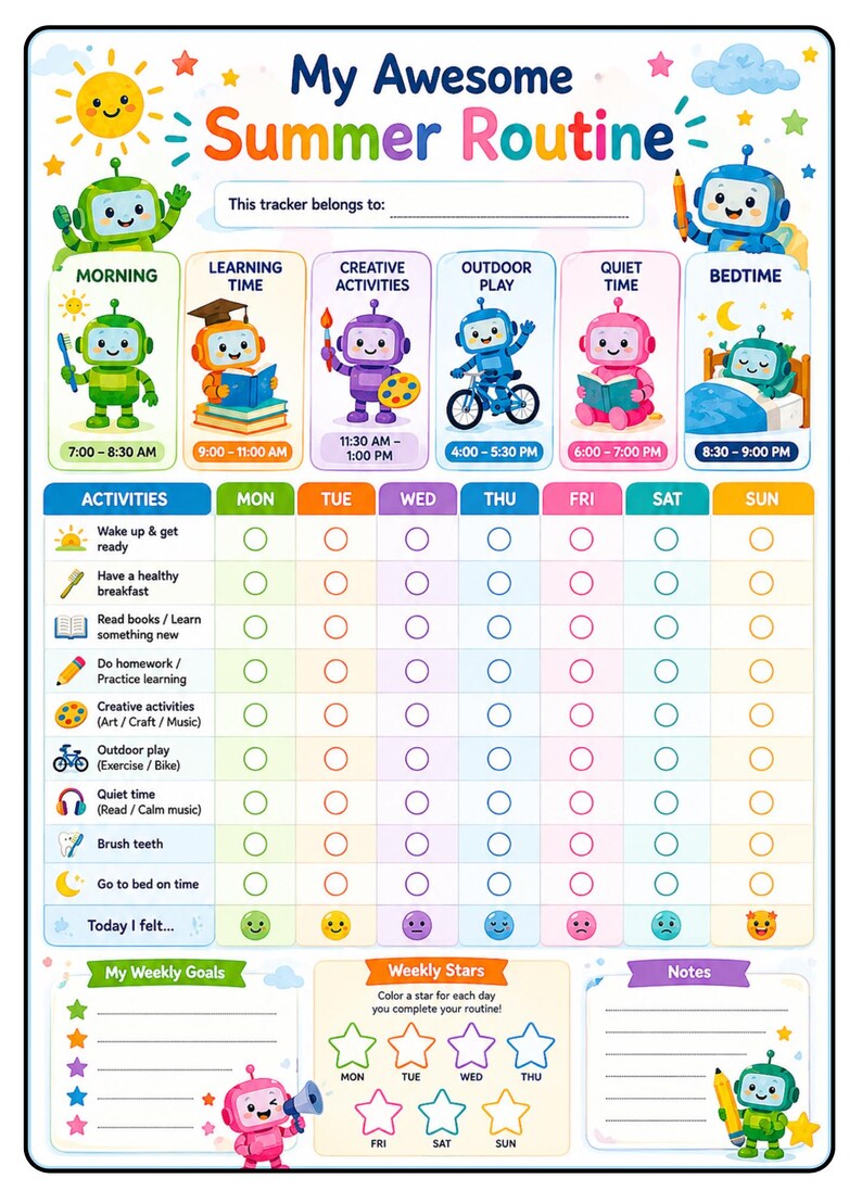 Kids Planner Bundle 2027 Daily Weekly Goals Habits Reading Journal ...
