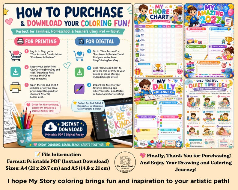 Kids Planner Bundle 2027 Daily Weekly Goals Habits Reading Journal ...