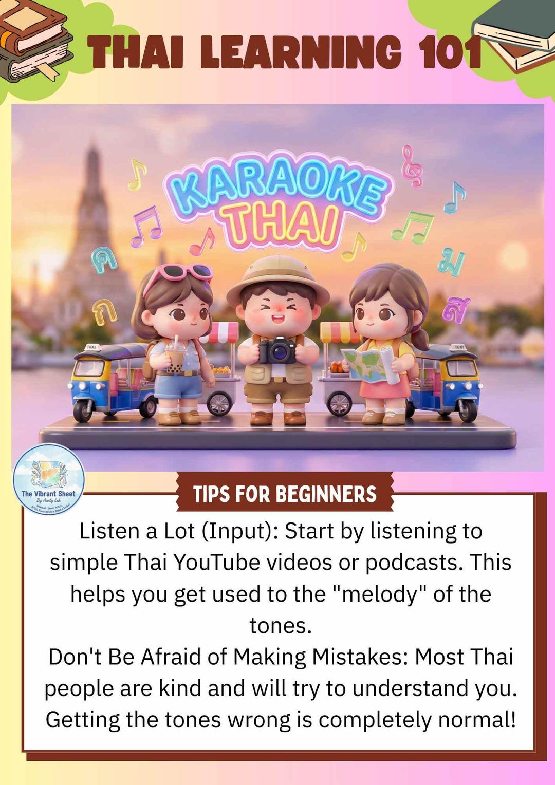 Thai Language Cheat Sheet Speak Politely Win Hearts - Etsy