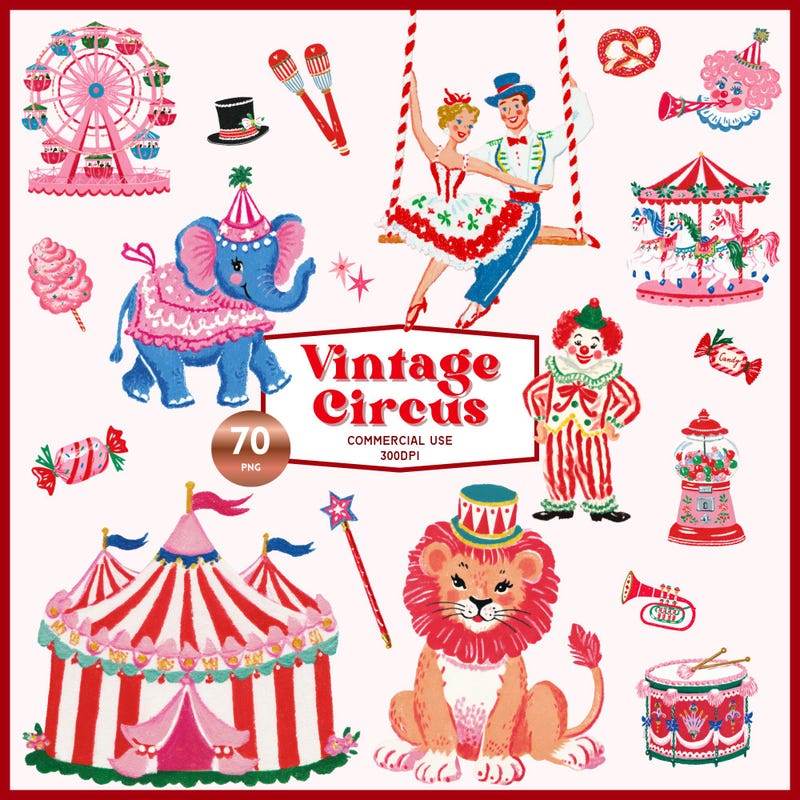 Retro Circus Decorations - Etsy