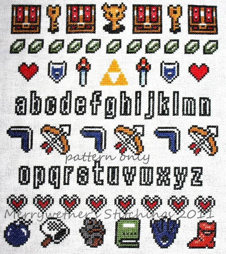 Legend of Zelda - Band Sampler Cross Stitch PATTERN - Etsy