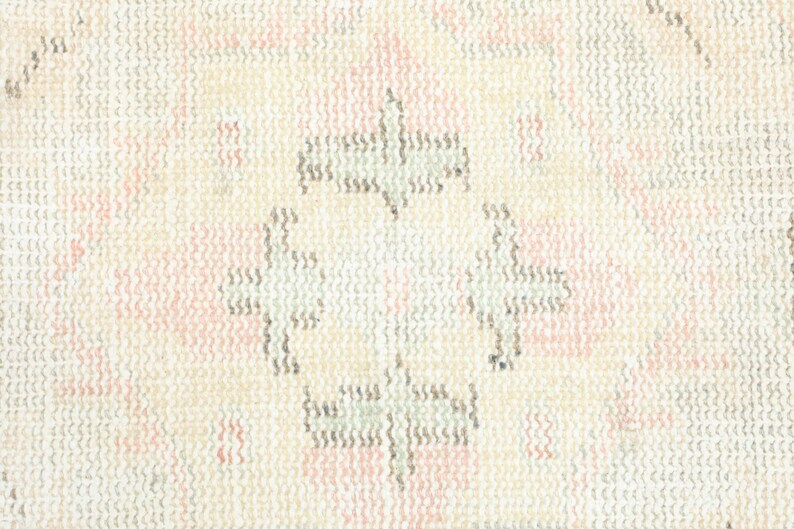 3x8 Ft Beige Pink, Vintage Turkish Runner Rug, Country Farmhouse Runner ...