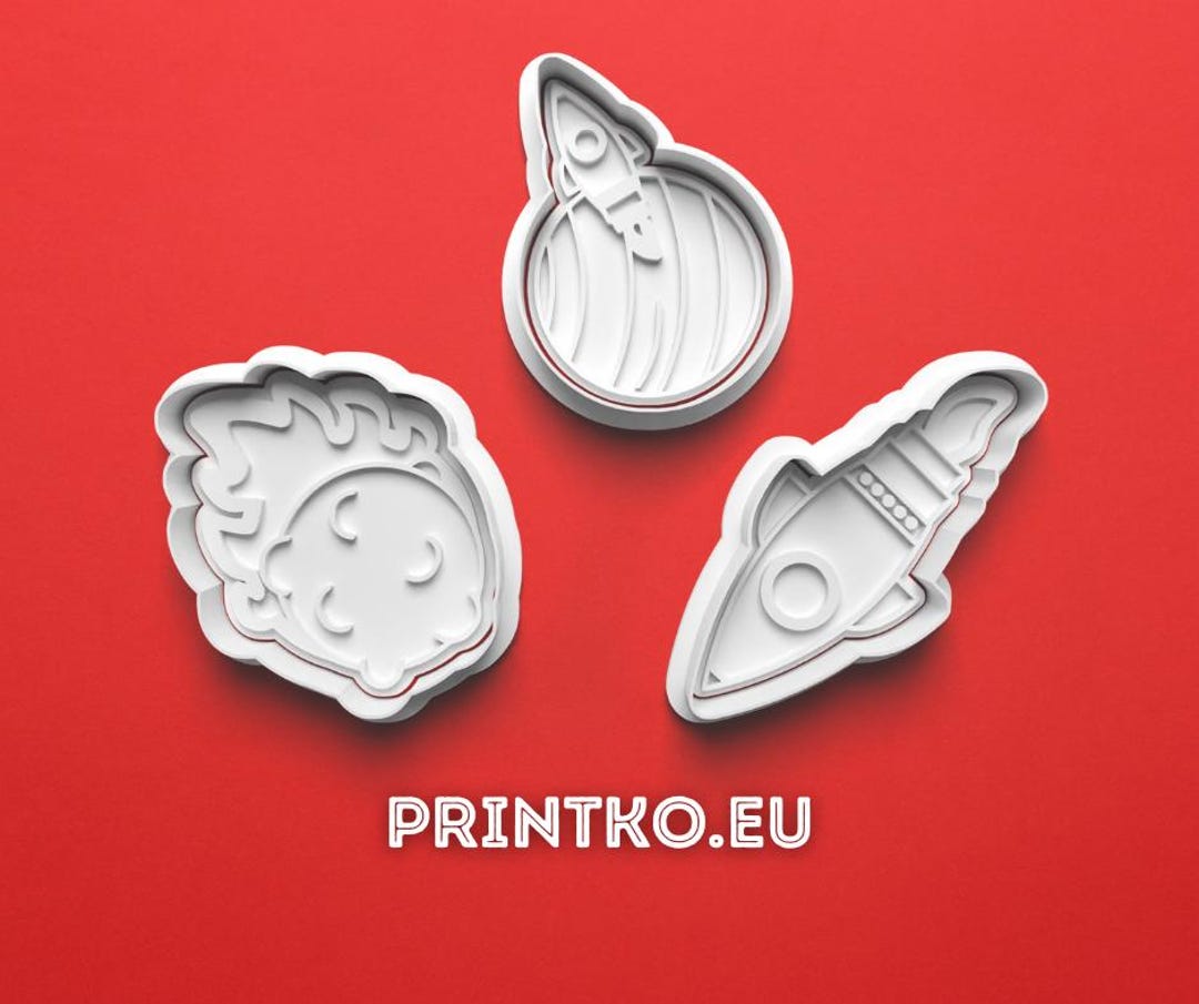 Outer Space Cookie Cutter Set • Rocket, Planet, Meteor Designs - Etsy