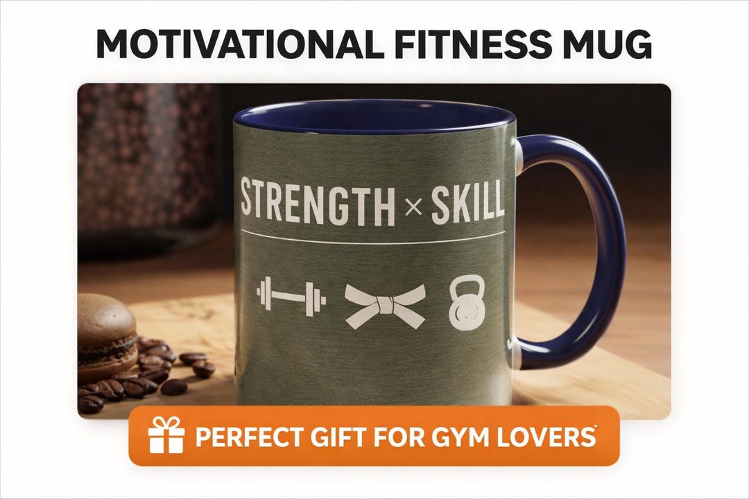 Strength X Skill Fitness Mug | Gym Coffee Mug for Athletes & Martial ...