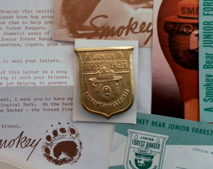 Vintage Smokey the Bear Junior Forest Ranger Original Membership Kit ...