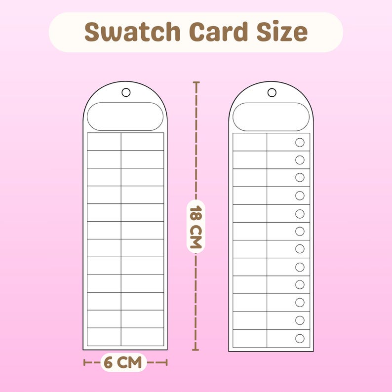 Blank Color Swatch Cards Printable, Marker Swatch Chart Template ...