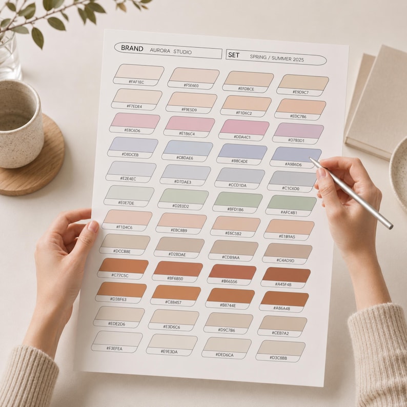 Color Swatch Chart Printable PDF, Marker & Pen Swatch Sheet, Blank ...
