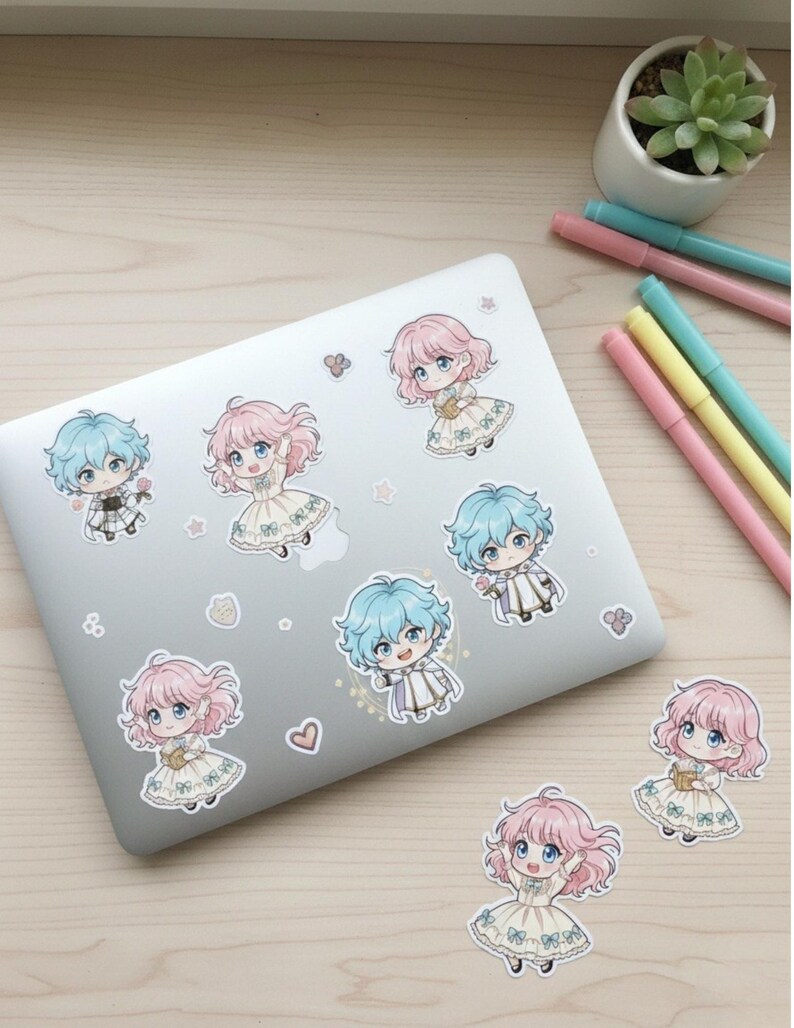 Kawaii Chibli Printable Stickers for Goodnotes, Scrapbooks and Journals ...