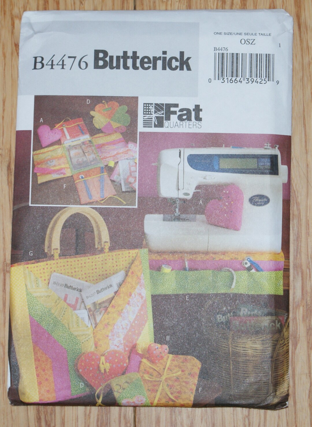 Retired Butterick Sewing Pattern B4476: Fat Quarter Accessories - Etsy