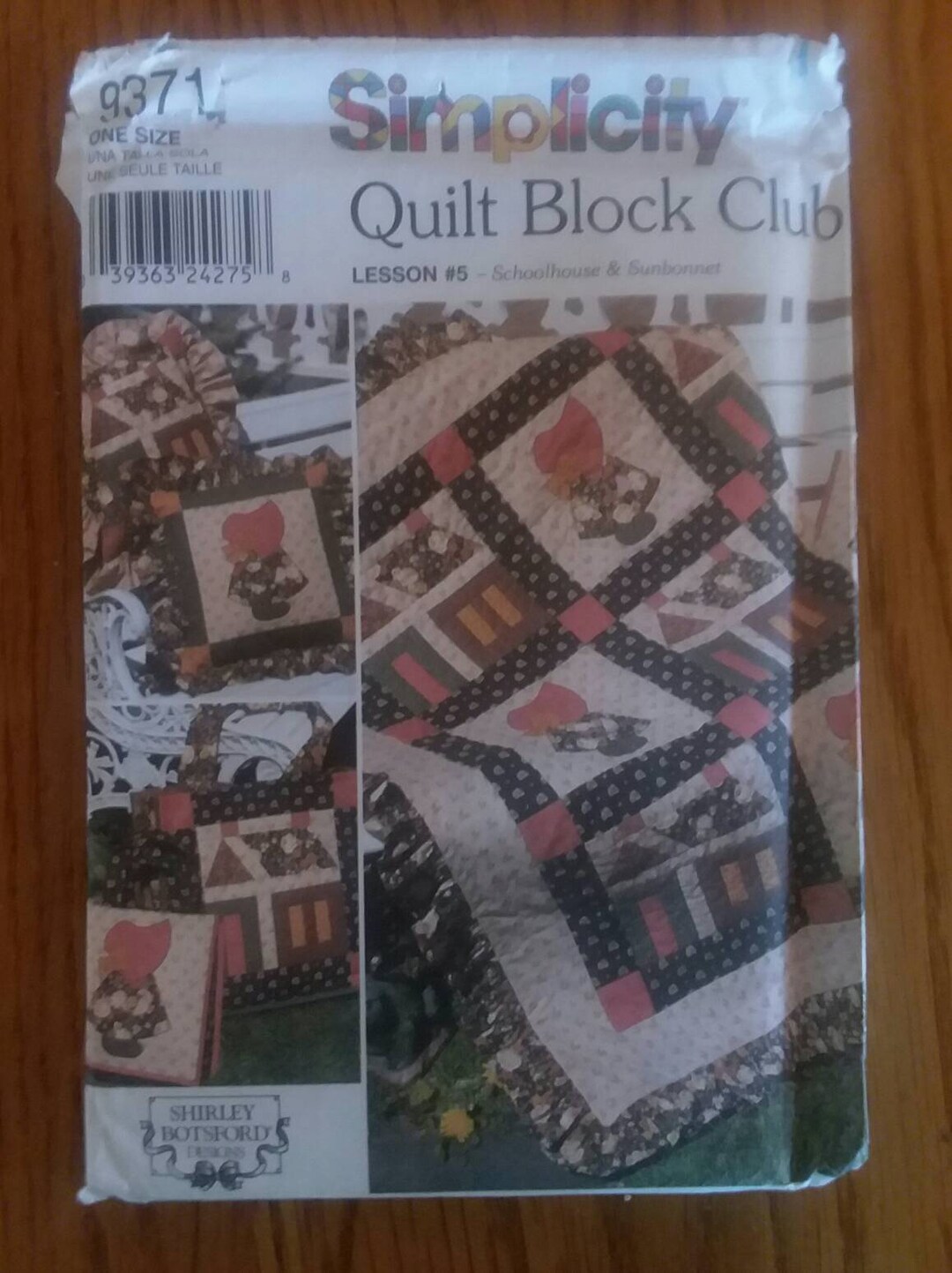 Retired Uncut Simplicity Quilt Block Club Pattern 9371 Lesson #5 ...