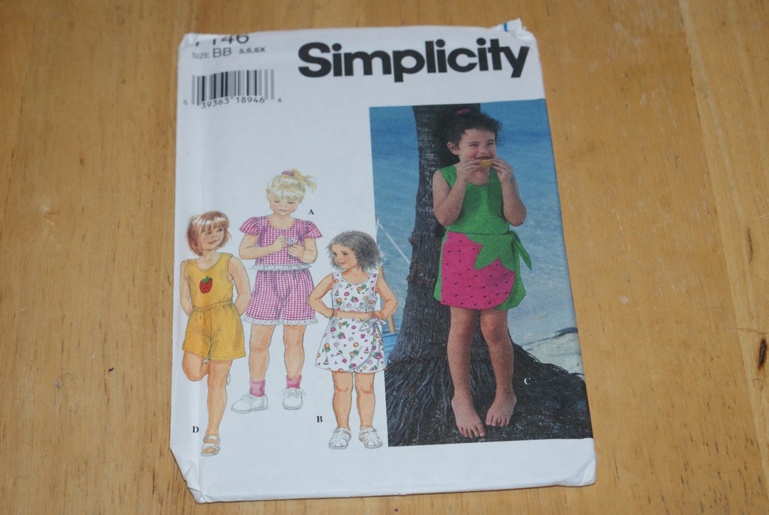 Vintage Uncut Retired Simplicity Childs Shorts Set and Hair Band ...