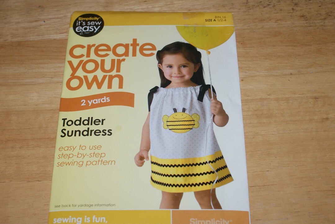Simplicity Toddler Sundress Pattern - Uncut Size 1/2 to 4 - Etsy