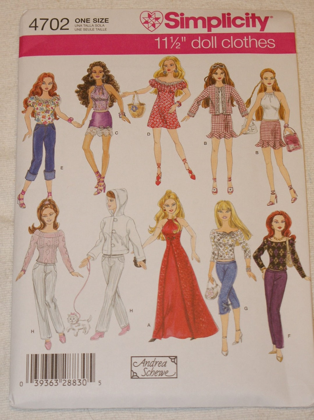 New Simplicity Crafts Pattern 11 1/2 Inch Fashion Doll 4702 - Etsy
