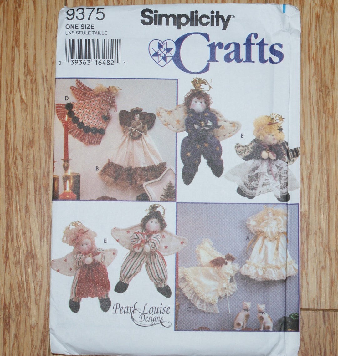 Vintage Retired UNCUT Simplicity Angel Decorations Pattern 9375 ...