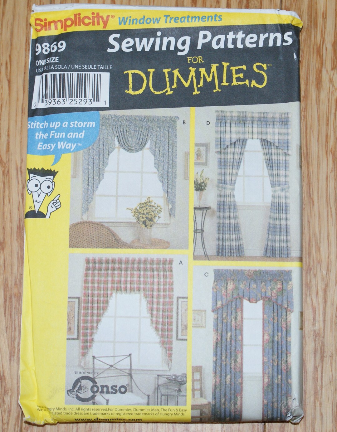 Retired Uncut Simplicity Sewing Patterns for Dummies Home Window ...
