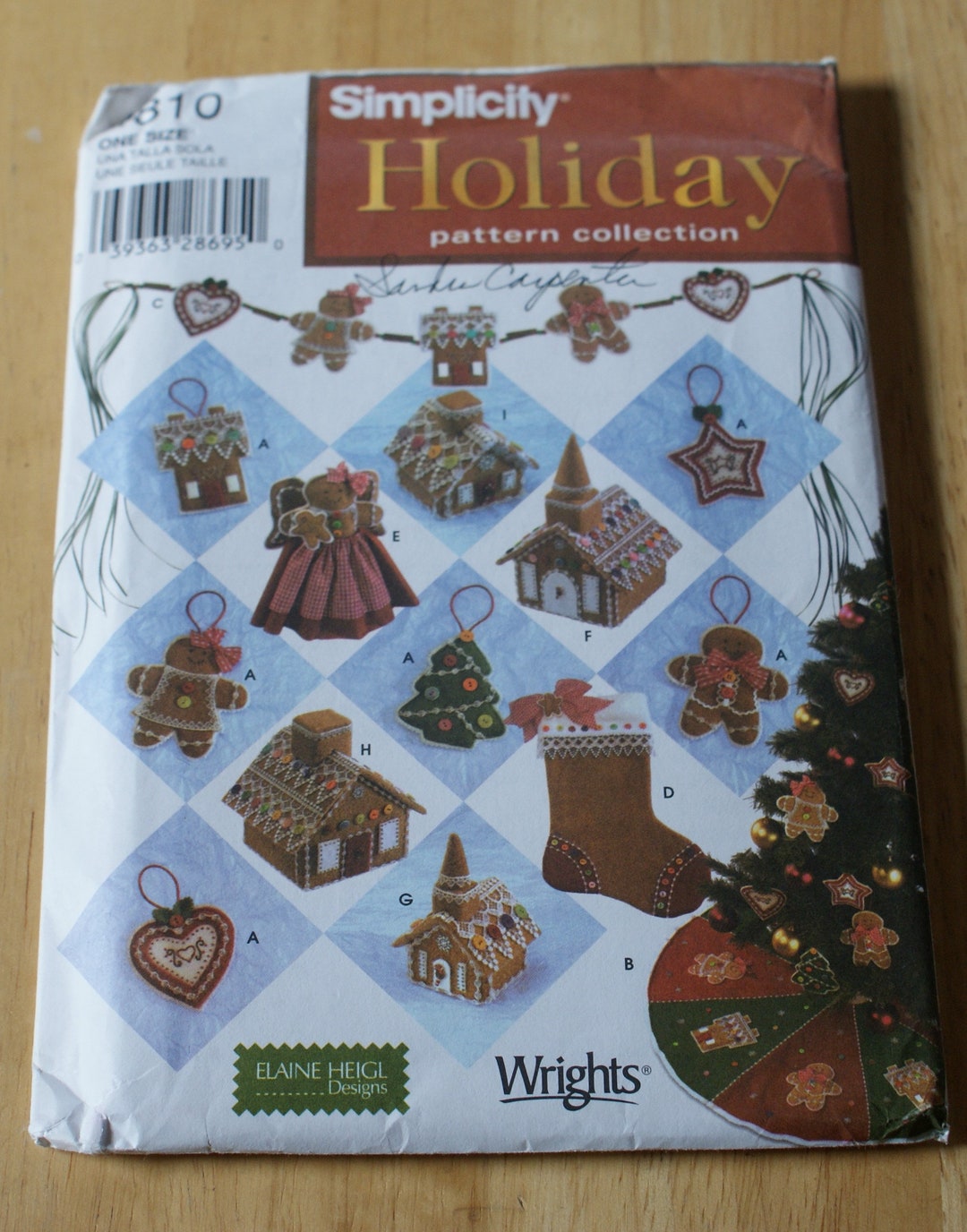 Retired UNCUT Simplicity Holiday Pattern 4810 Christmas Decorations ...