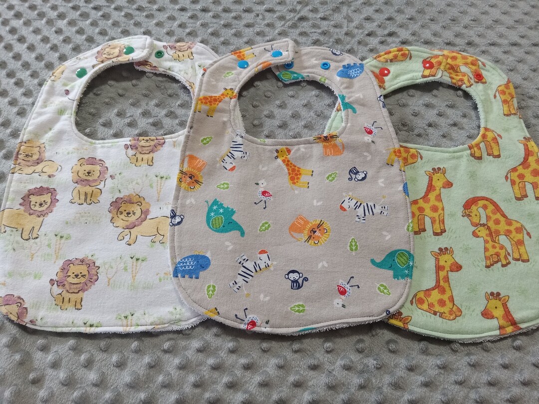 Gender Neutral Baby Bib 12" X 9" Cotton Burp Cloth, Baby Shower Gift ...