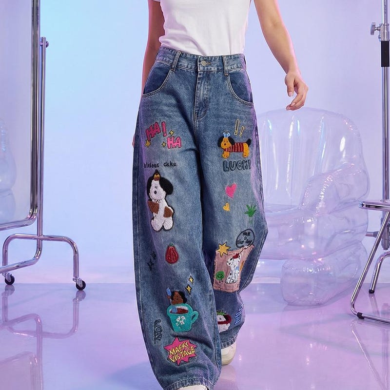 Cartoon Jeans - Etsy UK