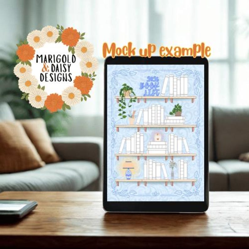 Printable Book List | Digital Reading Tracker | TBR List | Instant ...