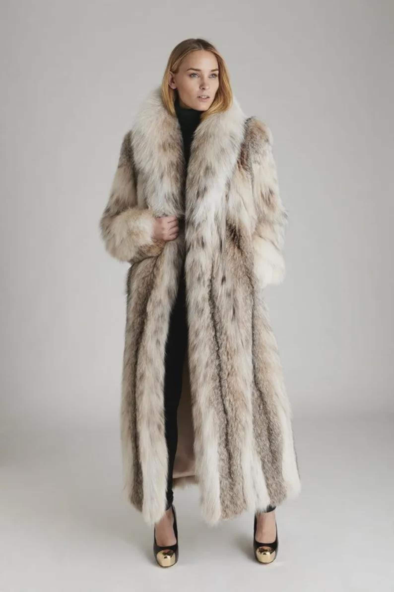 Luxury Long Fur Coat for Women, Full Length Winter Statement Coat - Etsy