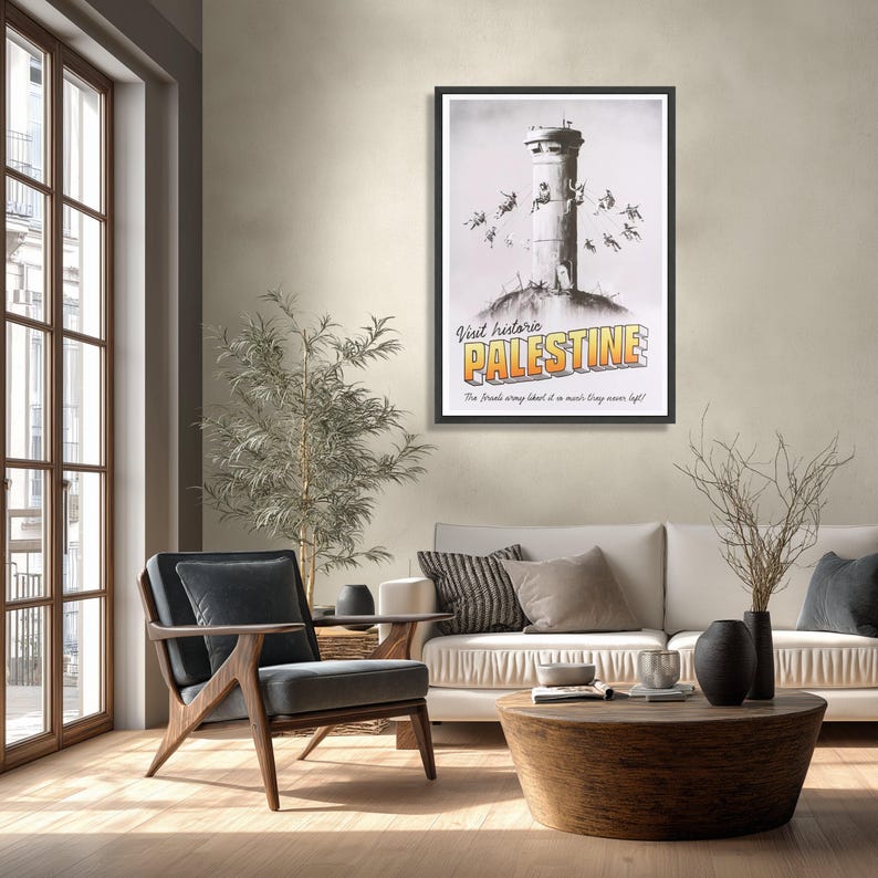 Banksy Visit Historic Palestine Canvas, Political Street Art Wall Decor ...
