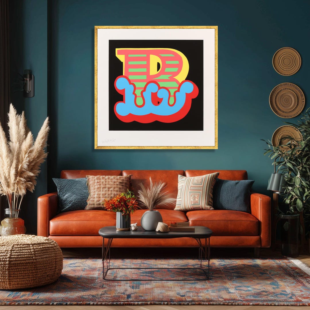 Letter R Pop Art Canvas, Bold Typography, Urban Home Decor, Ben Eine - Etsy