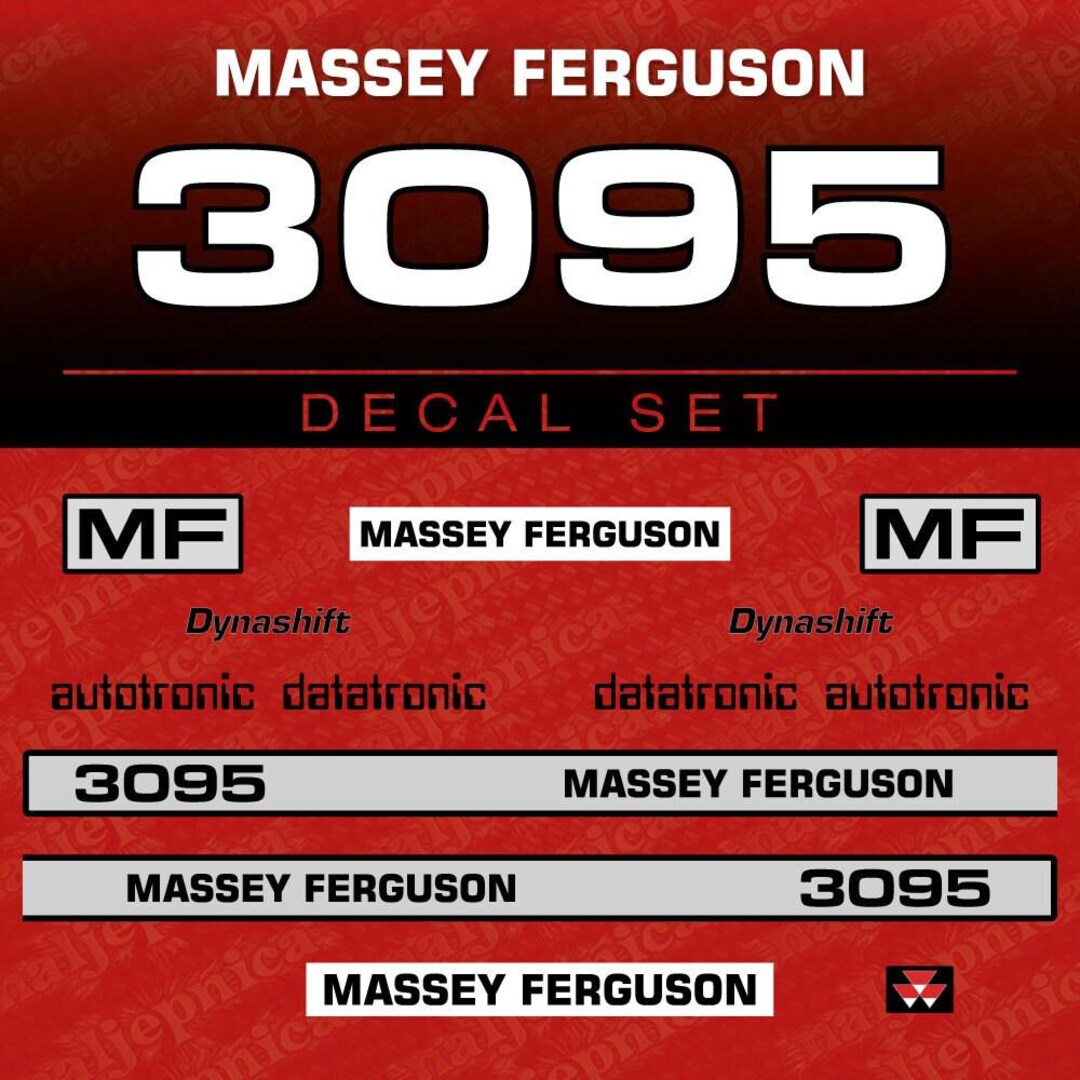 Massey Ferguson 3095 Aftermarket Replacement Tractor Decal (sticker ...