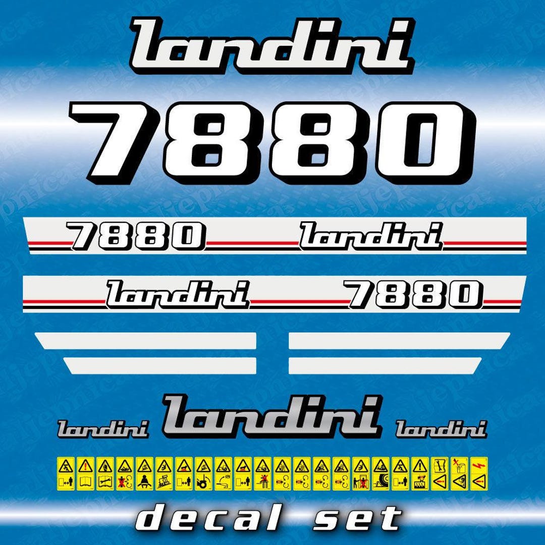Landini 7880 Aftermarket Replacement Tractor Decal (sticker) Set - Etsy