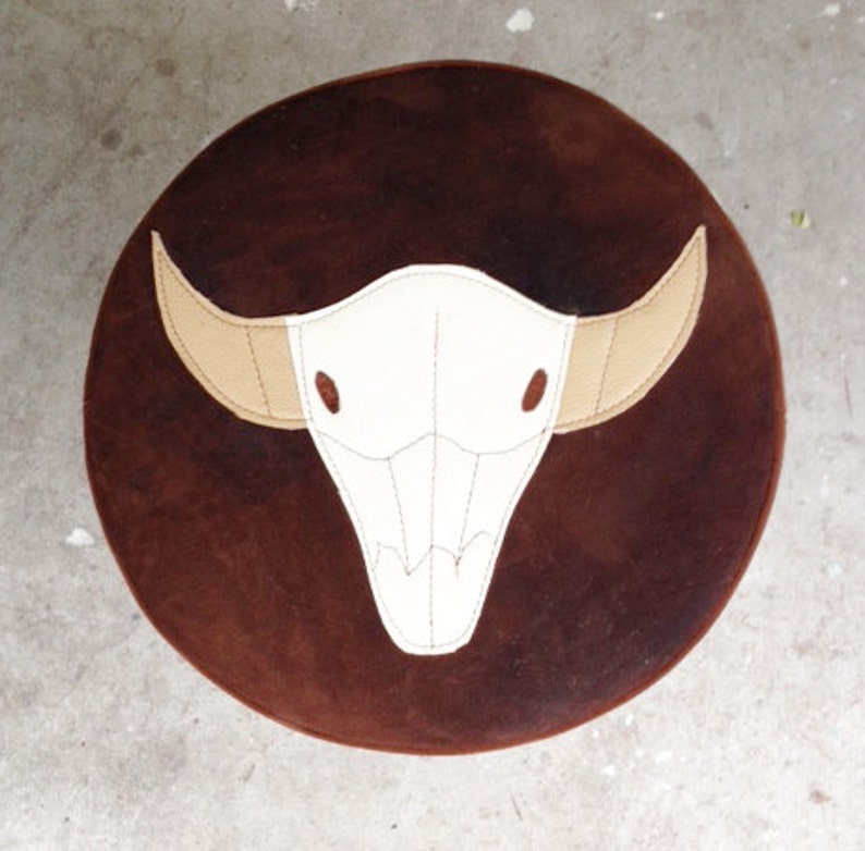 Bull Skull Footstool - Etsy