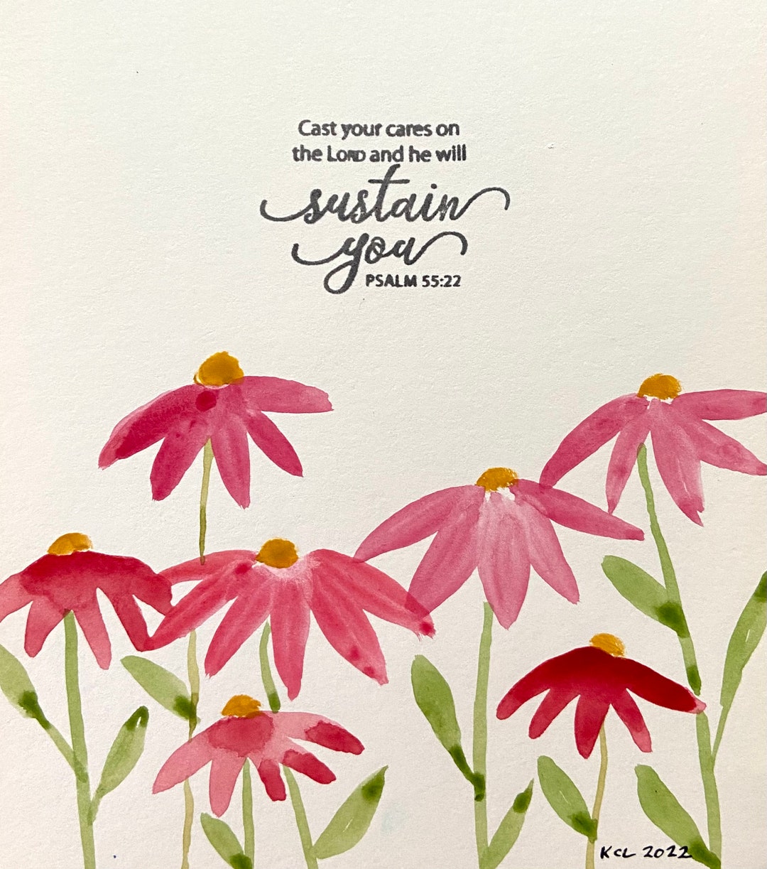 Cast Your Cares on the Lord... Psalm 55:22 Flowers - Etsy