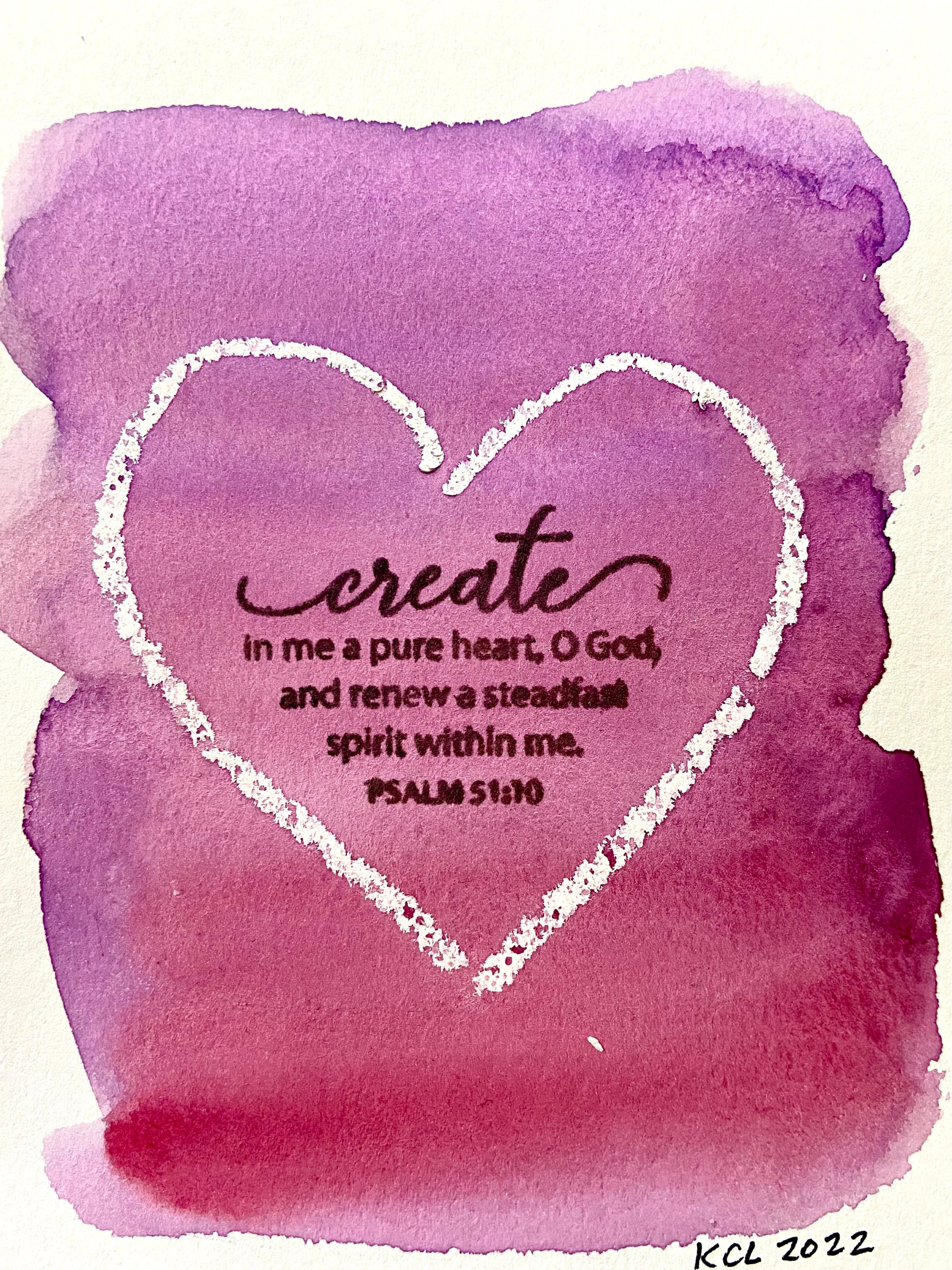 Create in Me a Pure Heart...psalm 51:10 - Etsy
