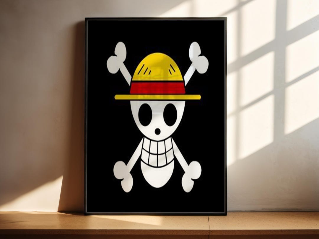 Pirate Flag Poster, Pirate Anime Poster, One Piece Inspired Poster ...