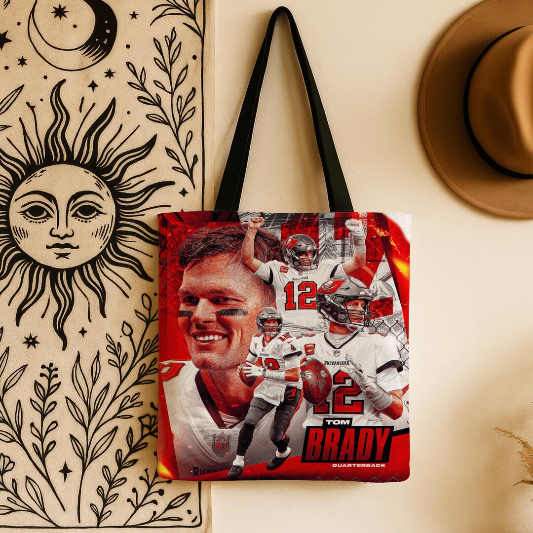 Tom Brady Tote Bag, Football Fan Tote, Athlete Fan Gift, Sports Fan ...