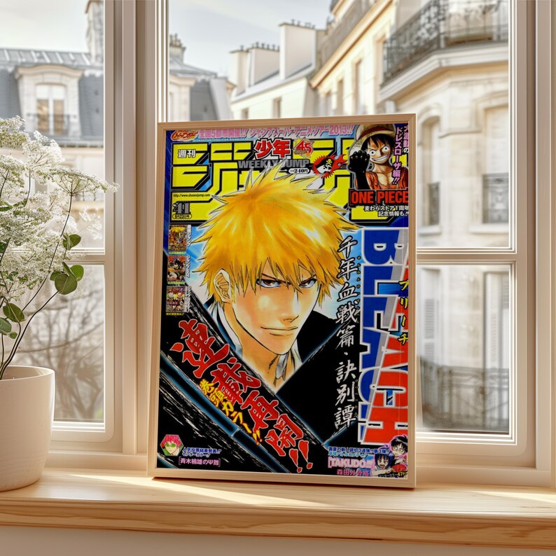 Bleach Ichigo Kurosaki Anime Poster Print, Manga Art, Anime Wall Decor ...