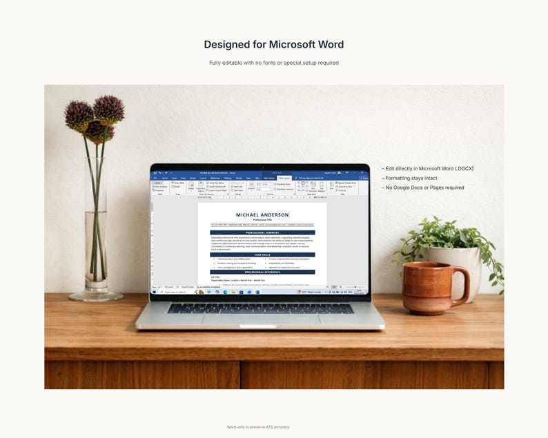 Buy Modern ATS Resume Application System | Word Resume Template | 1 ...