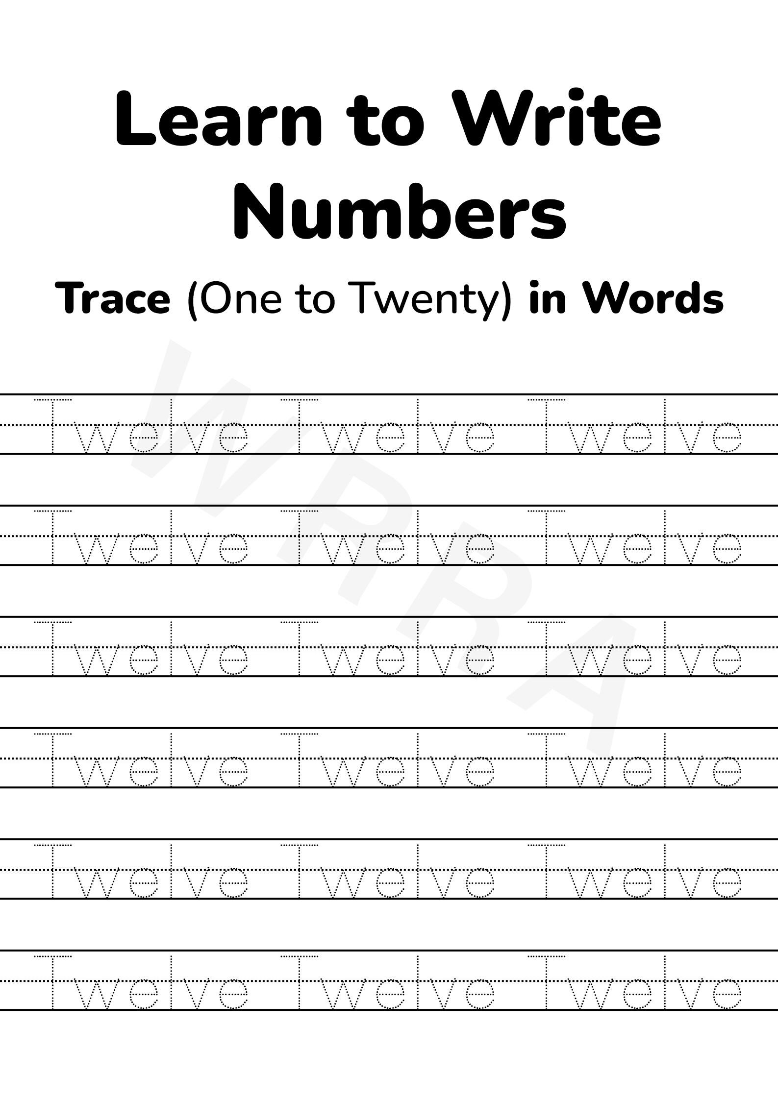 Number Tracing Worksheets 1–20 Printable | Preschool Counting Practice ...
