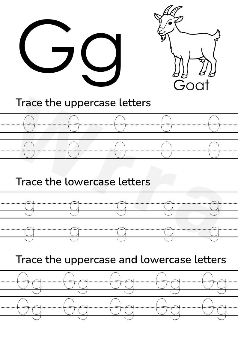 A–Z Alphabet Tracing Worksheets for Kids | Uppercase & Lowercase Letter ...