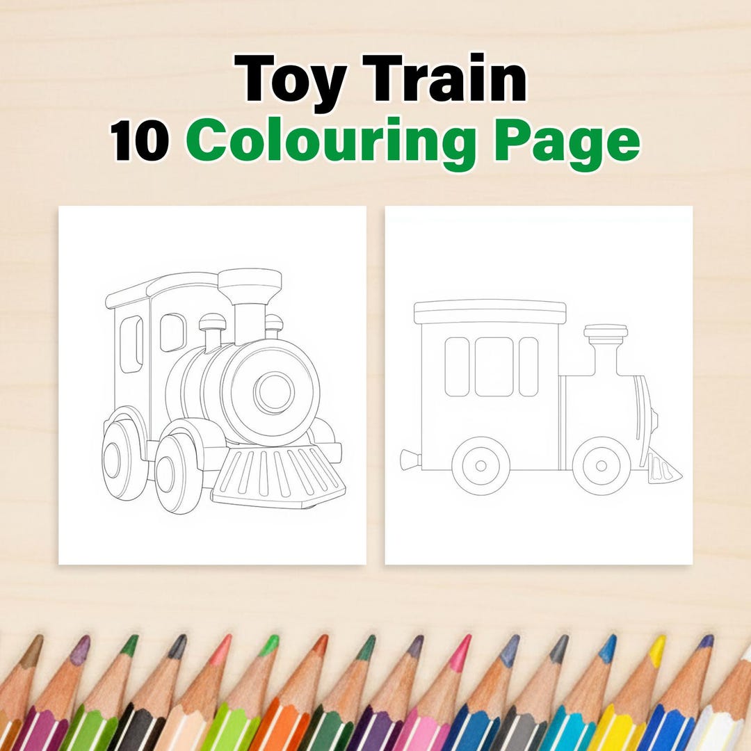 Toy Train Coloring Pages | Kids Activity, Color Reference (PDF Download ...